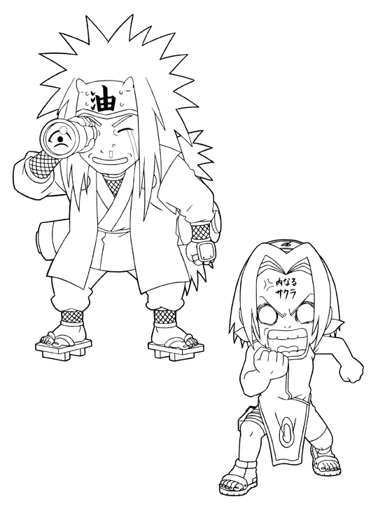 Sakura Vs Ino Coloring Pages Coloring Pages